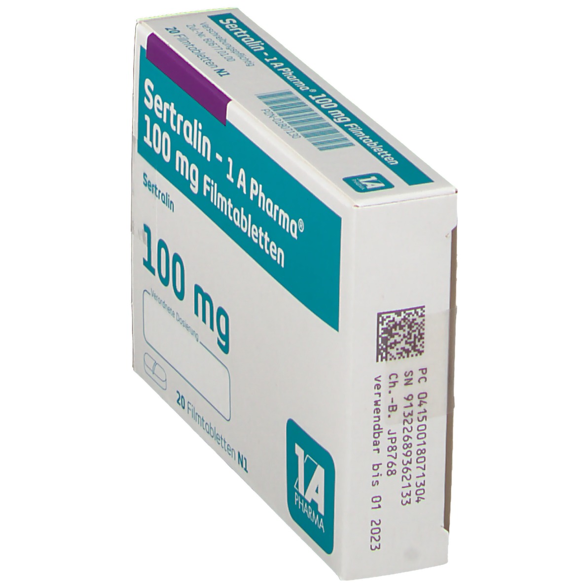 SERTRALIN 1A Pharma 100 mg Filmtabletten 20 St - shop-apotheke.com