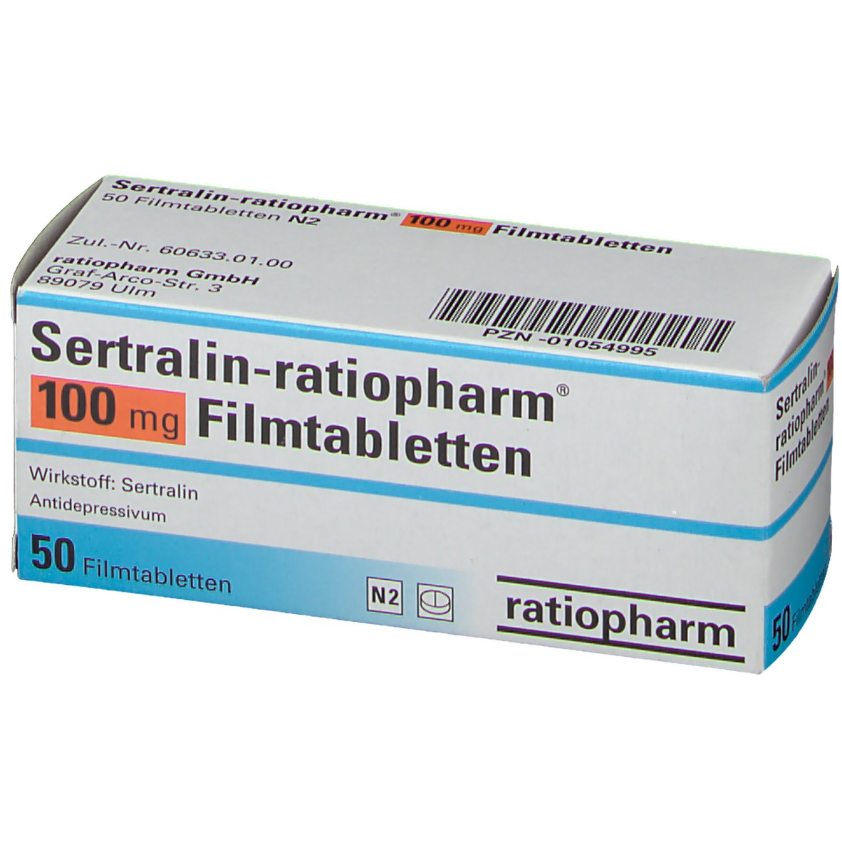 SERTRALIN ratiopharm 100 mg Filmtabletten 50 St - shop-apotheke.com