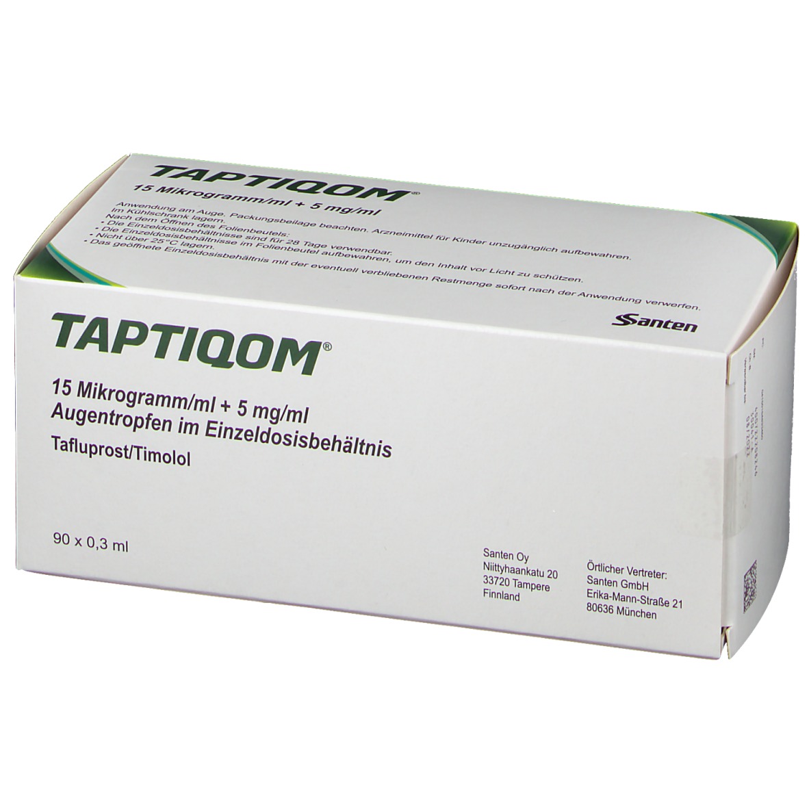 TAPTIQOM 15 µg/ml + 5 mg/ml Augentr.i.Einzeldosisb 90X0.3 ml - shop ...