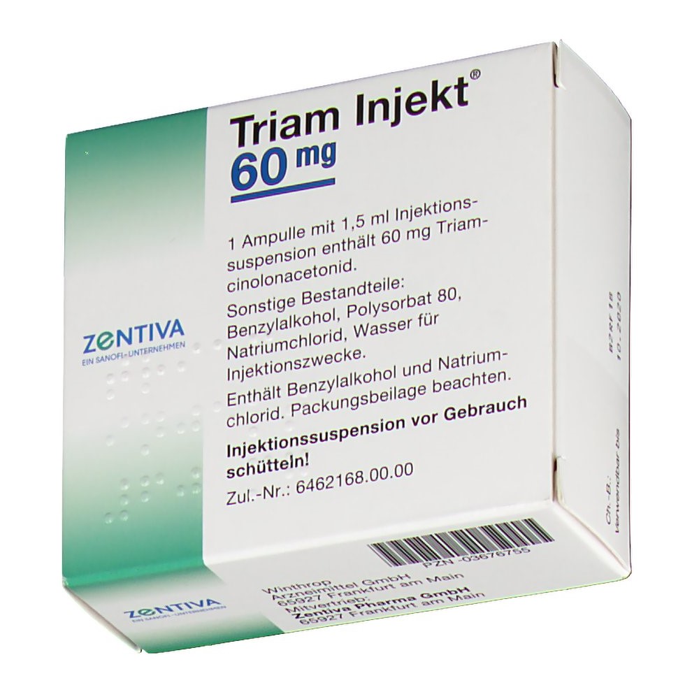 Triam Injekt 60 mg Kristallsusp. Ampullen 10X1.5 ml - shop-apotheke.com