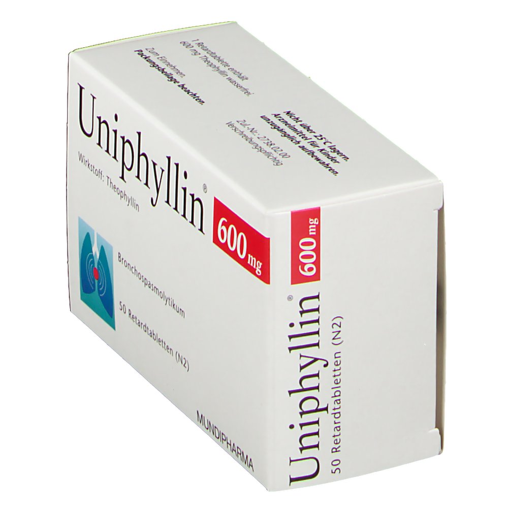Uniphyllin 600 Retardtabl. 50 St - shop-apotheke.com