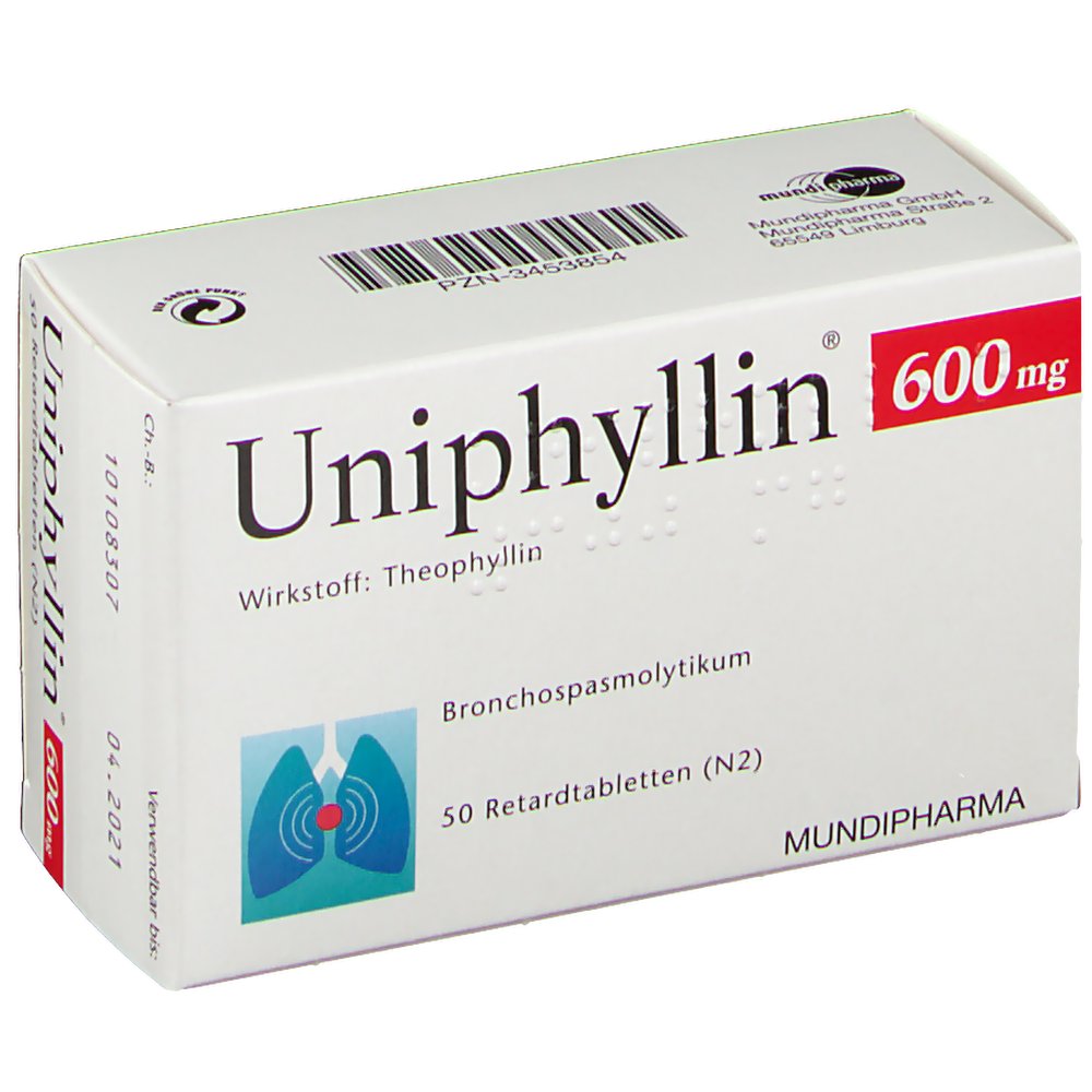 Uniphyllin 600 Retardtabl. 50 St - shop-apotheke.com