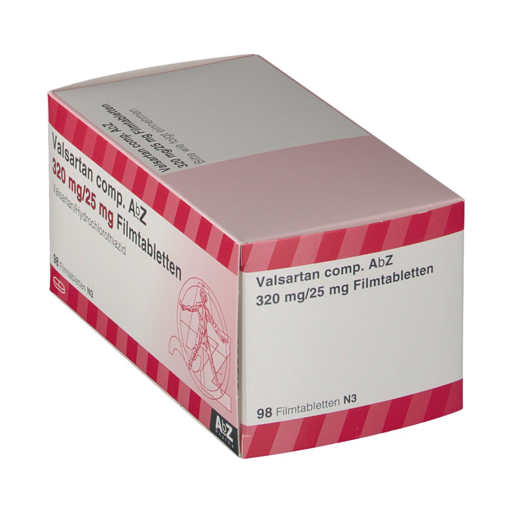 VALSARTAN comp.AbZ 320 mg/25 mg Filmtabletten 98 St - shop-apotheke.com