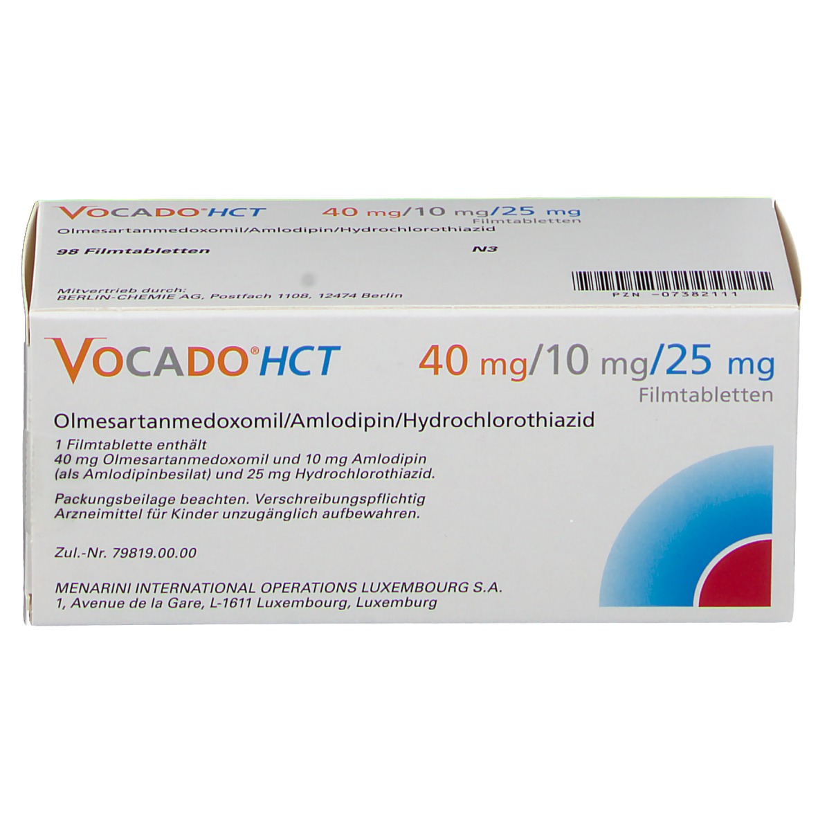 VOCADO HCT 40 mg/10 mg/25 mg 98 St - shop-apotheke.com