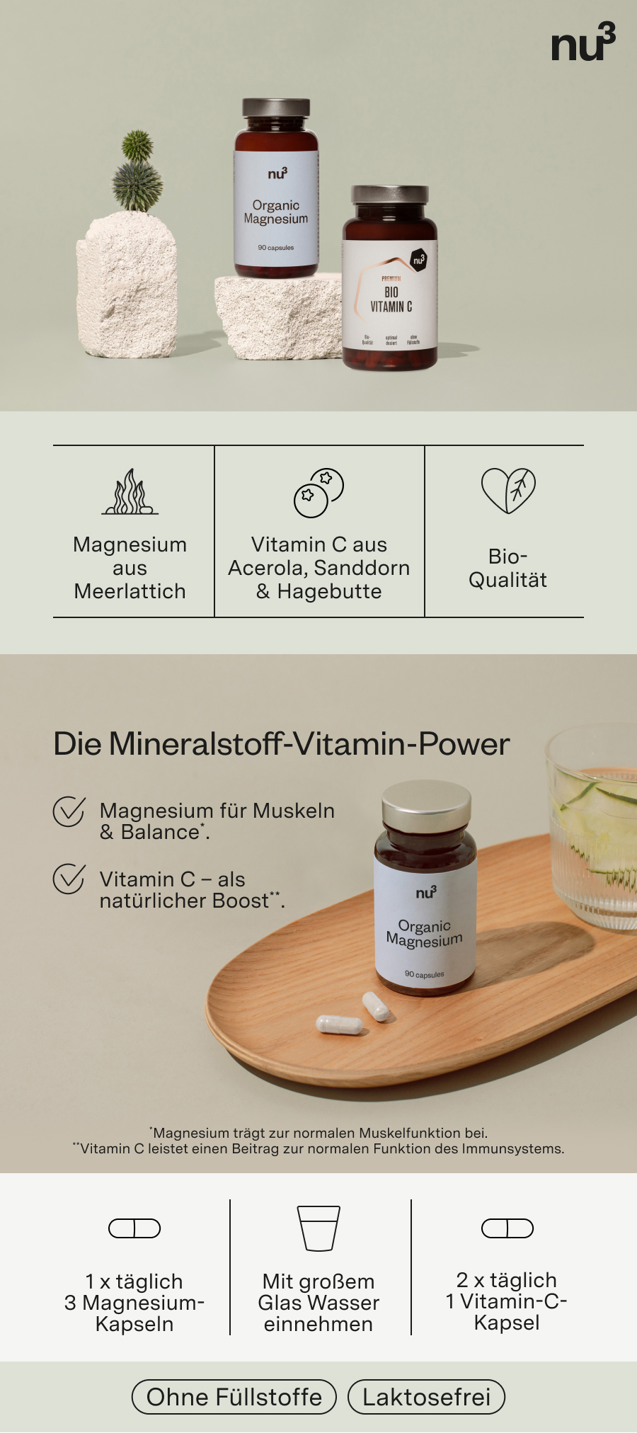 nu3 Bio Magnesium + Bio Vitamin C 120+90 St - Shop Apotheke
